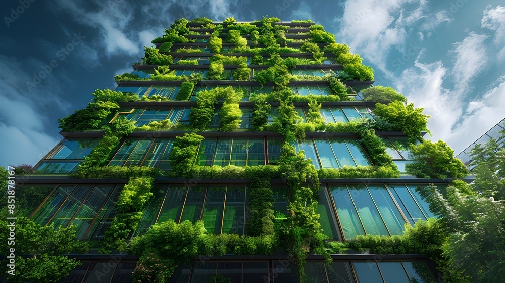 beautiful huge green building. modern architecture, architecture and ...