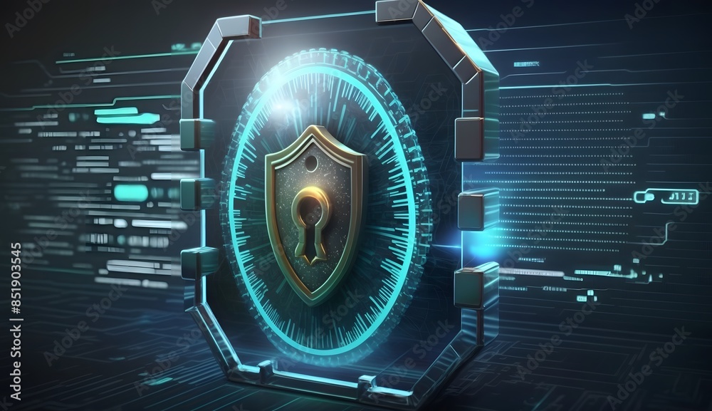 Cyber security and online data protection on internet. Cybersecurity, privacy, network ...