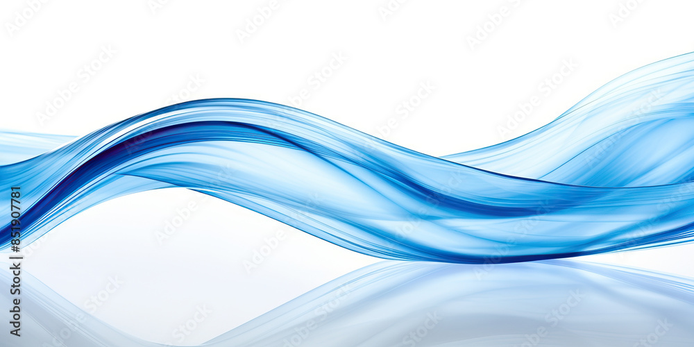 Abstract transparent and blue lines on white background, banner design ...