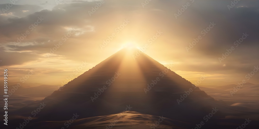 Photorealistic rendering of the Tower of Babel at golden hour A ...