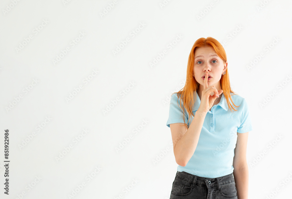 Woman ready to tell secret of beauty. Portrait of charming flirty ...