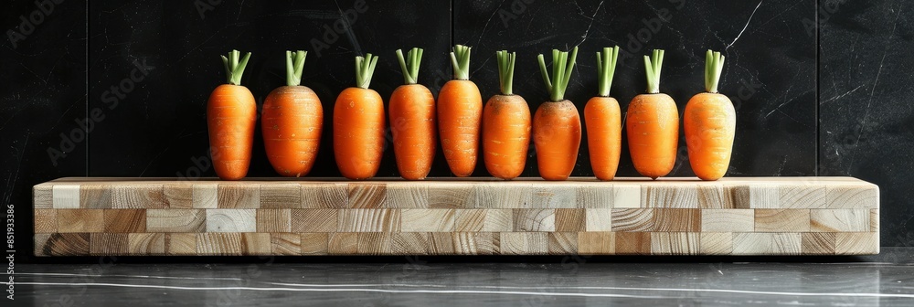 Photo of a carrot as if it were the blade end of a kitchen knife A ...