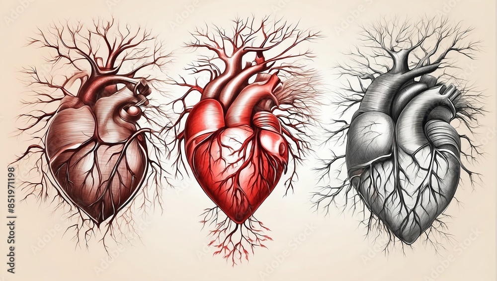 Human heart health concept as a symbol for growing a body organ and the ...