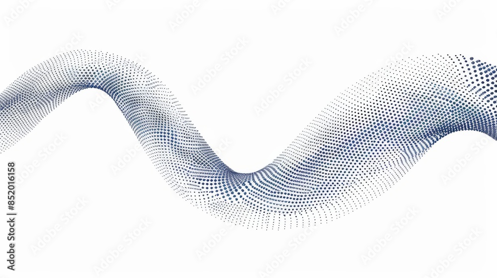 Very simple outlines of a Möbius strip made of navy blue tiny dotted ...