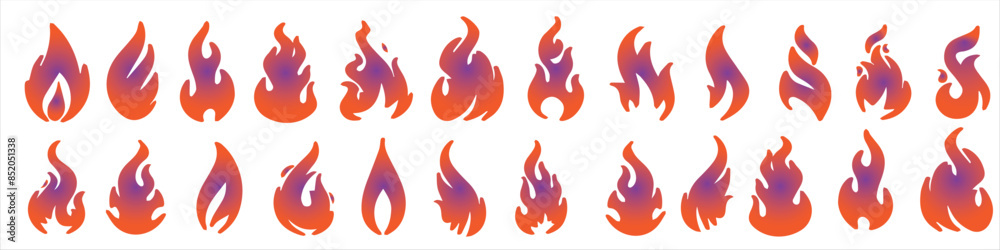 Bonfire flame, sign, bonfire silhouette, fire stencil, tattoo. fire ...