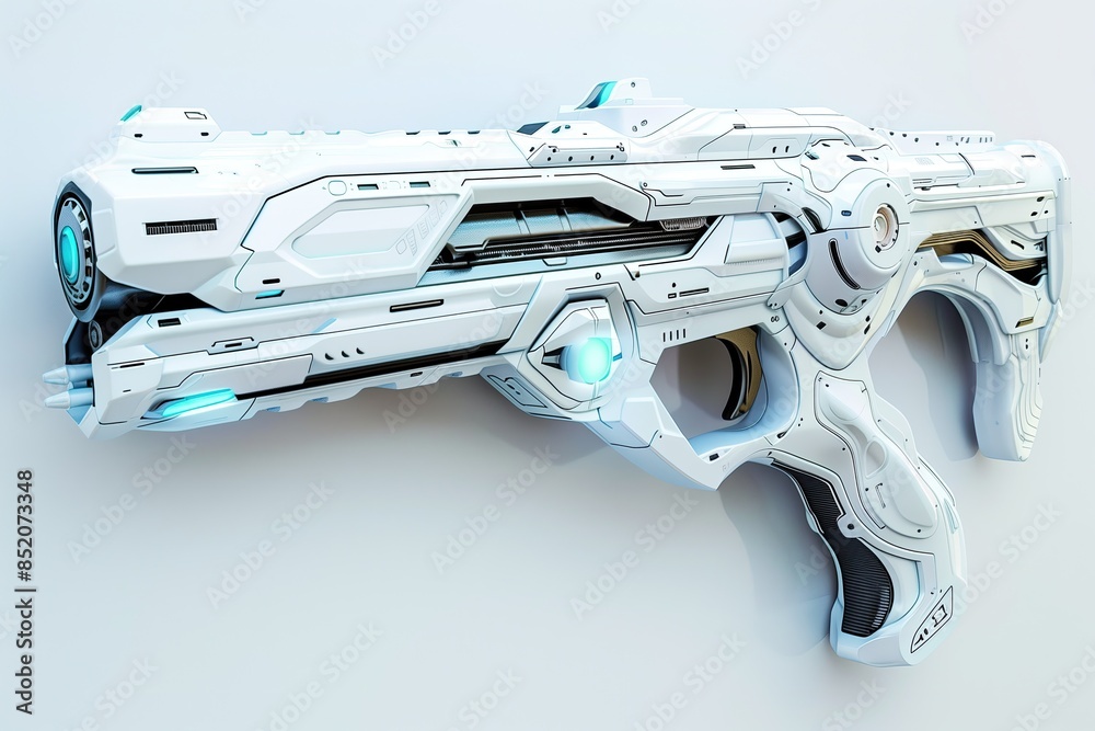 Futuristic Firearm Concept Art, Digital Laser Gun Design, Plasma Pistol ...