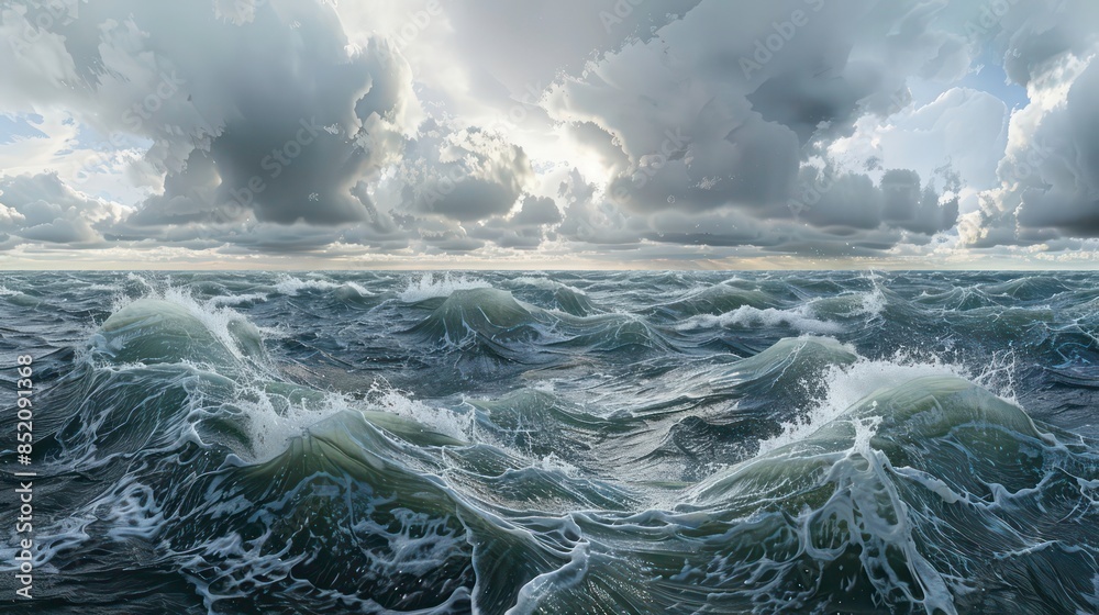 HDRI Environment Map of Stormy Sea Spherical Panorama in 360 Degrees ...