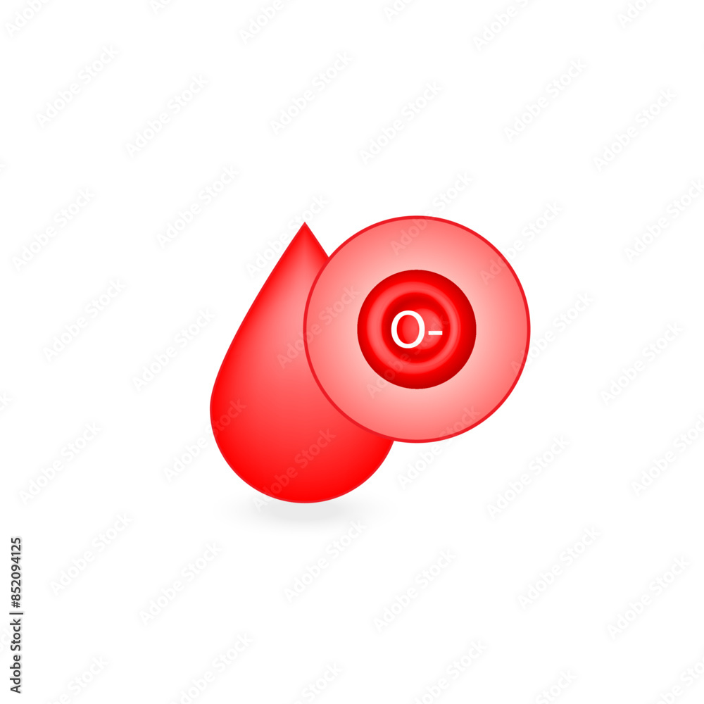 O negative, universal donor. Blood donation. Vector illustration. Stock ...