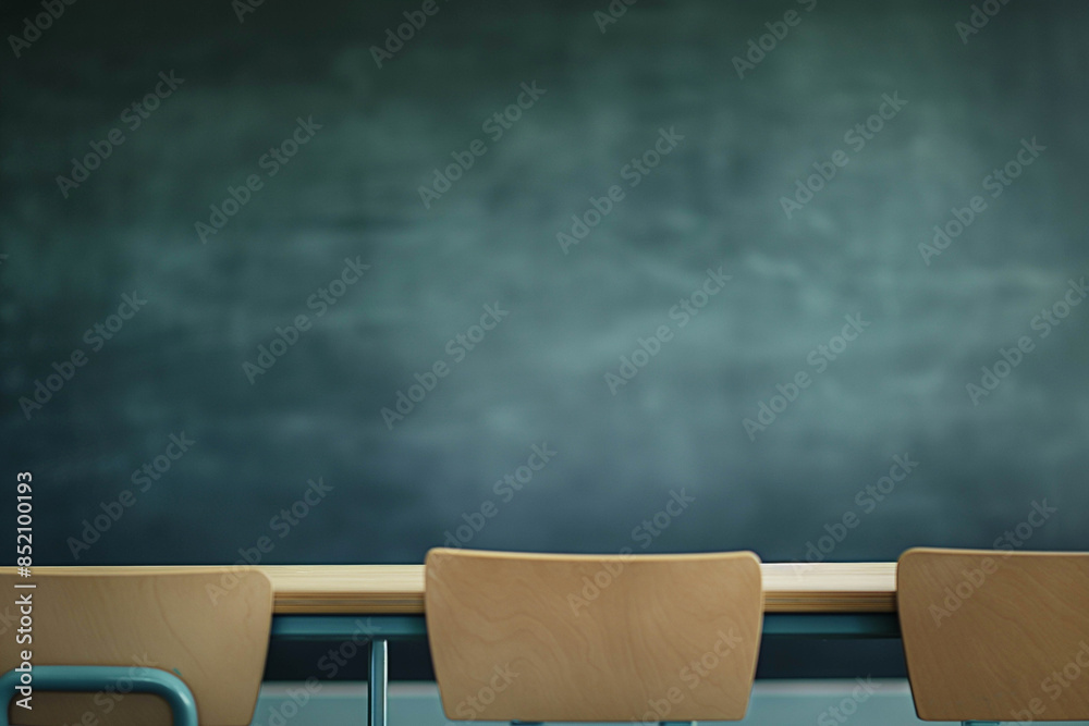 School classroom design in a modern style in dark colors. The backs of ...