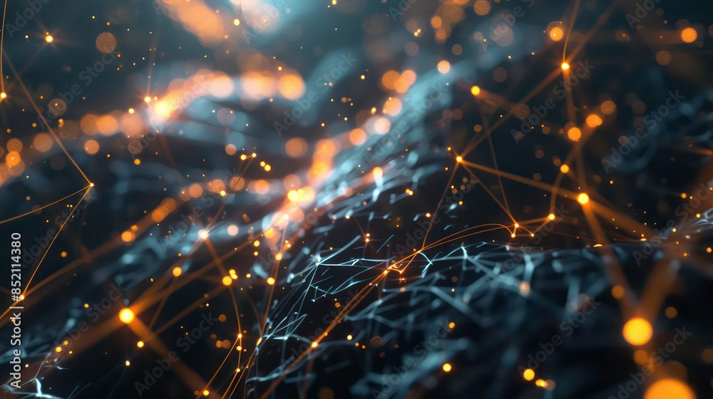 Glowing Nodes and Lines: Incorporate glowing nodes and connecting lines ... Glowing Nodes and Lines: Incorporate glowing nodes and connecting lines ...
