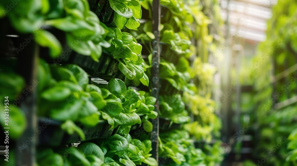 Vertical Farming Concept Racks with Vertically Stacked Layers of Green ...