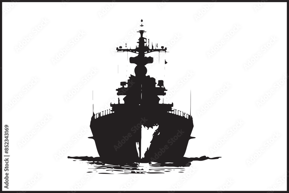 ASW Ship, Anti-Submarine Warfare, Military Ship, Naval Silhouette ...