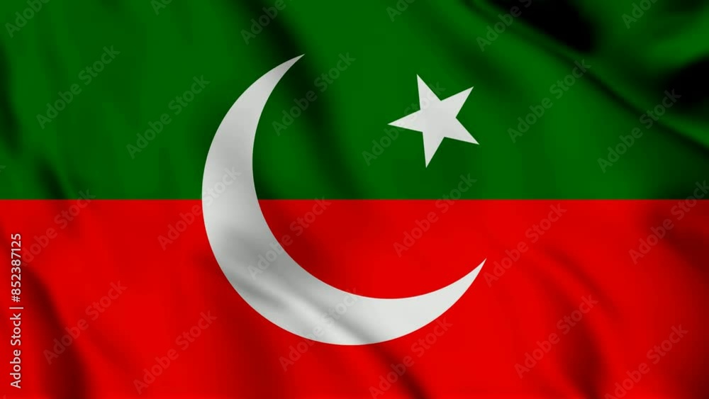 Flag of the pti of waving 3d animation. Seamless looping pti flag ...