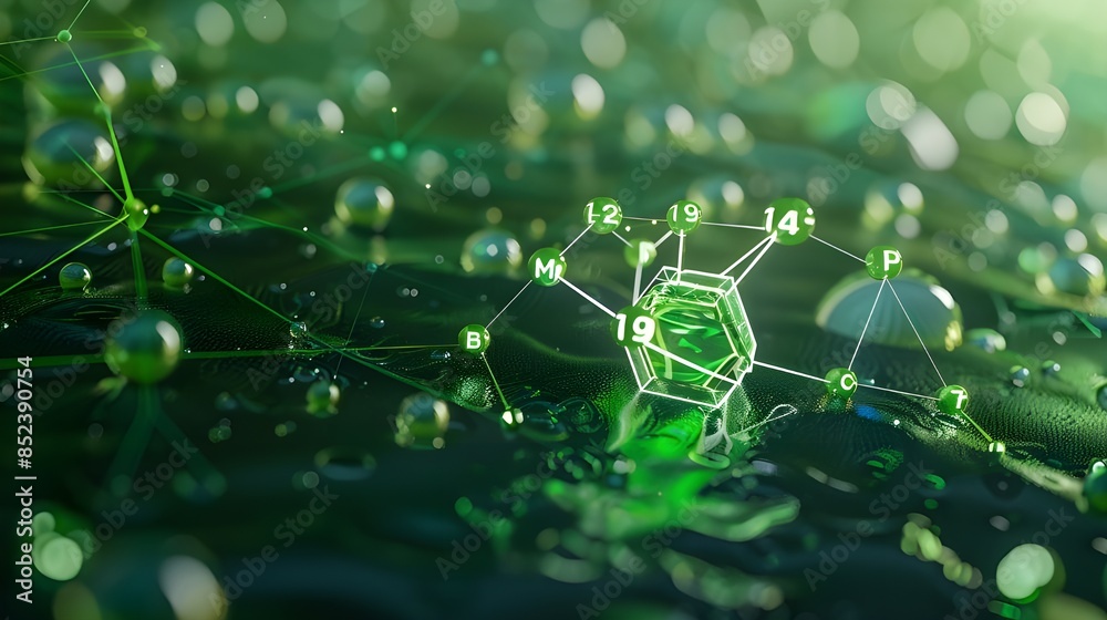 Green Hydrogen H2 gas molecule. Production of green hydrogen energy ...