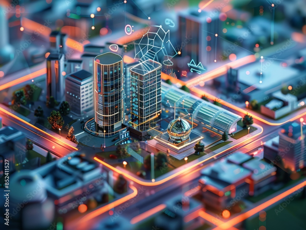 A high-tech business hub integrating the Internet of Things (IoT) to ...