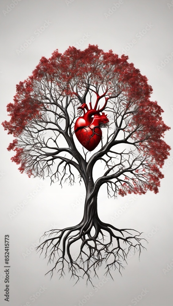 Human heart health concept as a symbol for growing a body organ and the ...