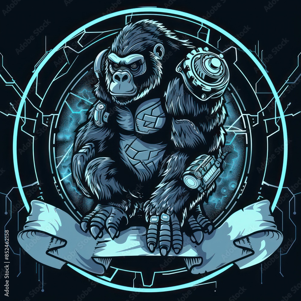 Monkey mascot logo vector. Gorilla monkey logo. Ape and Chimpanzee ...