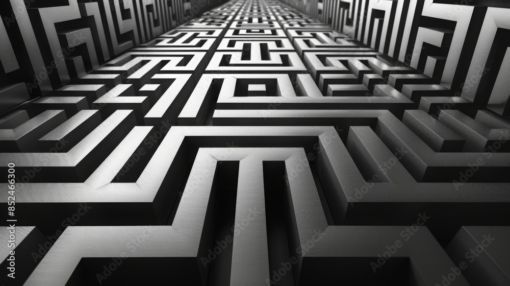 geometric patterns, densely packed interlocking squares and rectangles ...