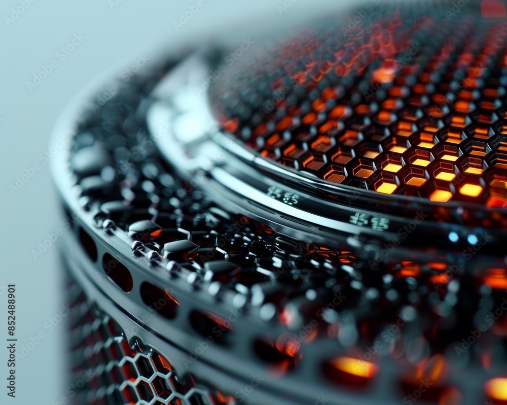 Foto de Microring resonator structure close-up front view highlight ...