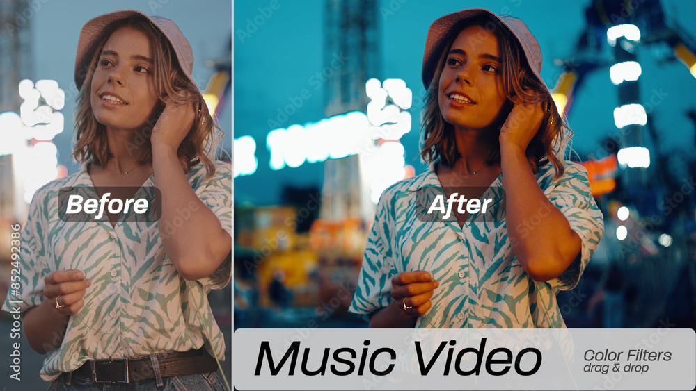 Music Video Color Filters Stock Template | Adobe Stock