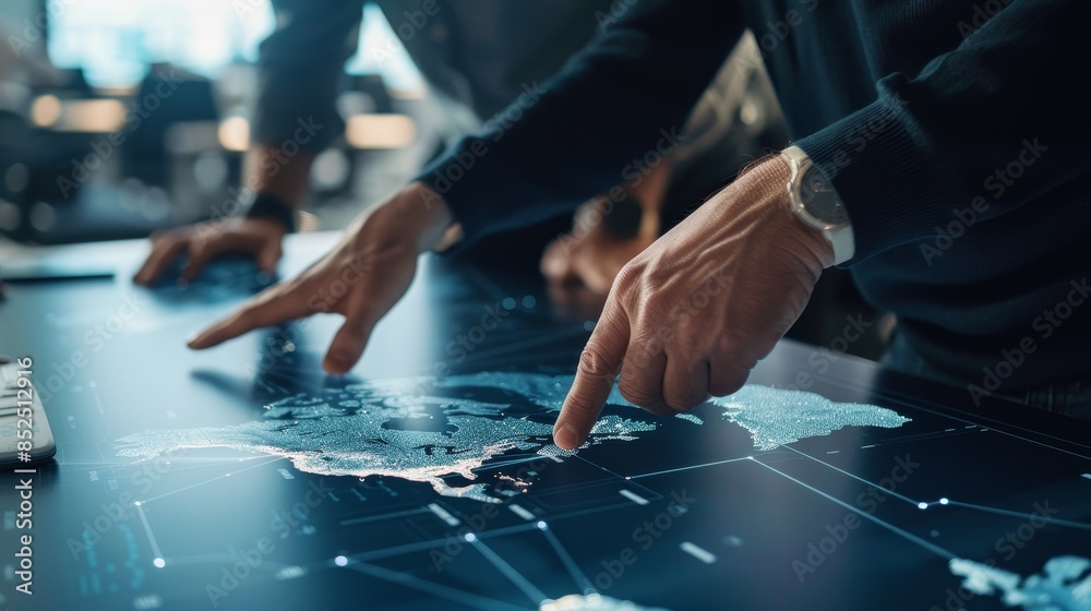 Military strategists use digital maps for global war planning, theaters ...