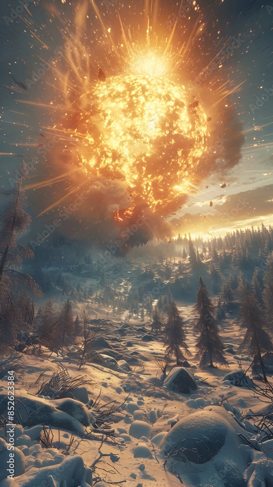 Explosive Siberian Landscape:Tunguska Event Captures Blinding Flash and ...