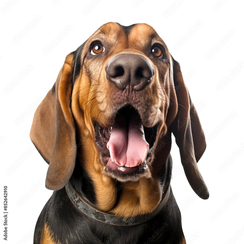 Delightful Small Bloodhound isolated on a transparent background, png ...