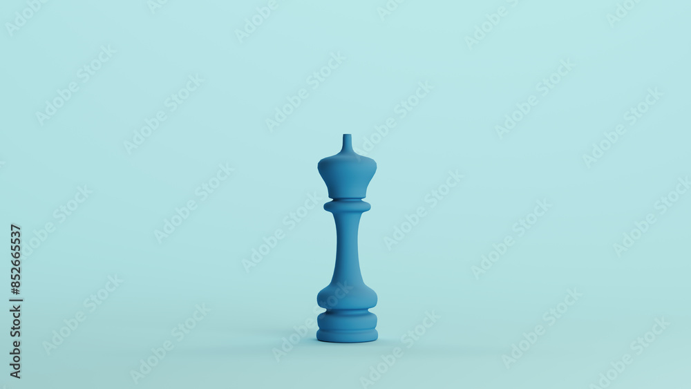 Blue chess piece king strategy game competition challenge pale ...