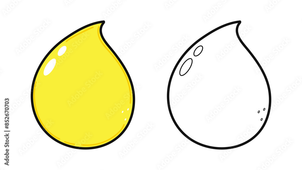 Funny cute happy Drop of urine characters bundle set. Vector hand drawn ...