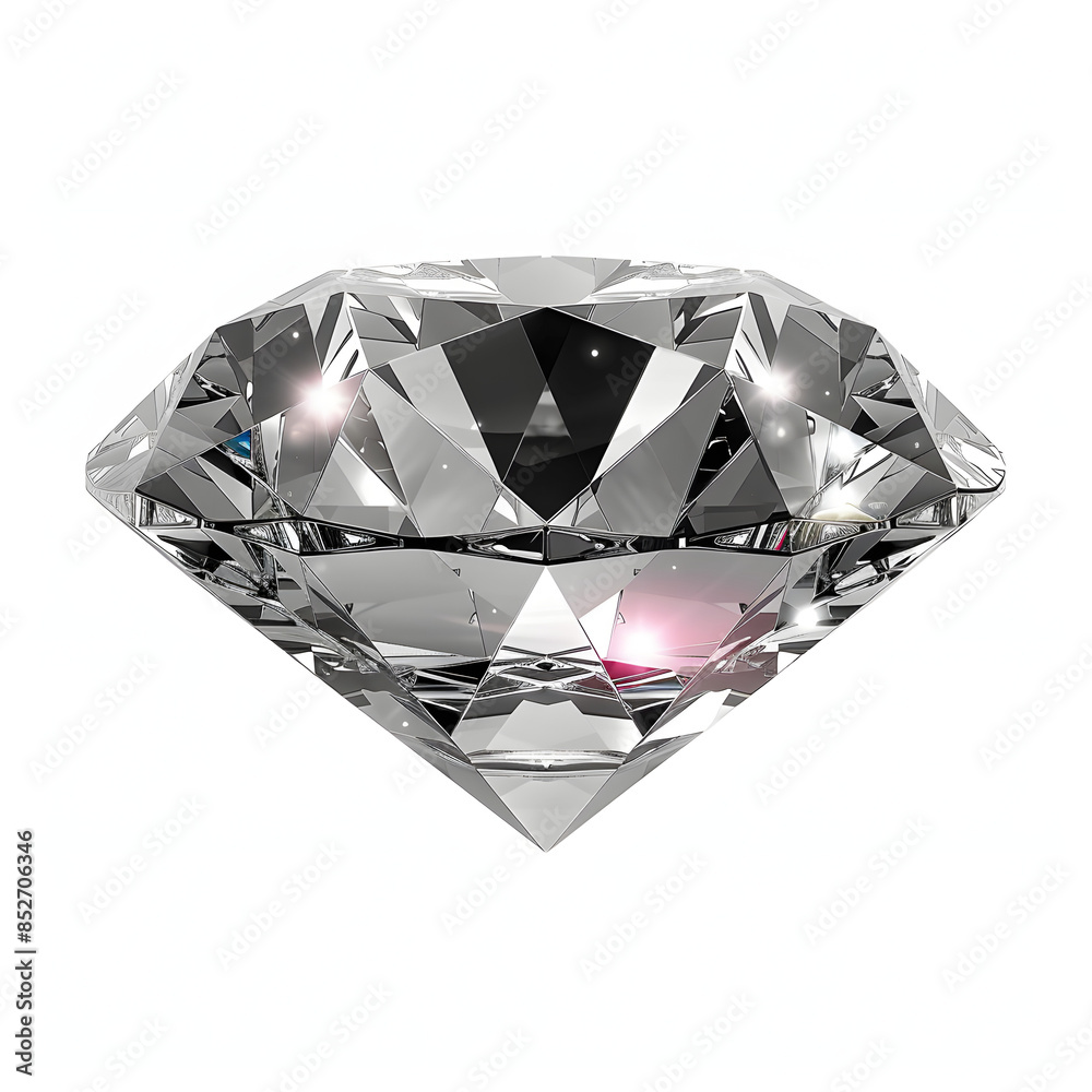 3d diamond png clipart, realistic jewelry illustration on isolated on ...