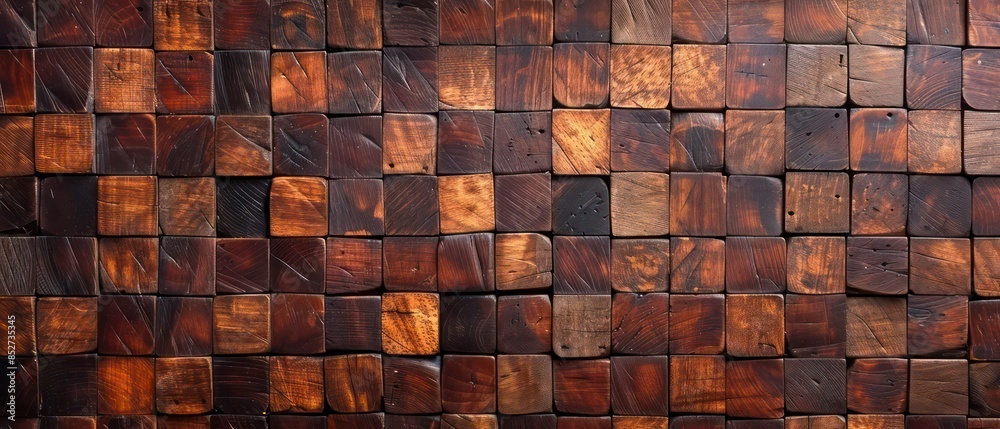 Checker pattern with an antique wooden texture, reflecting a vintage ...