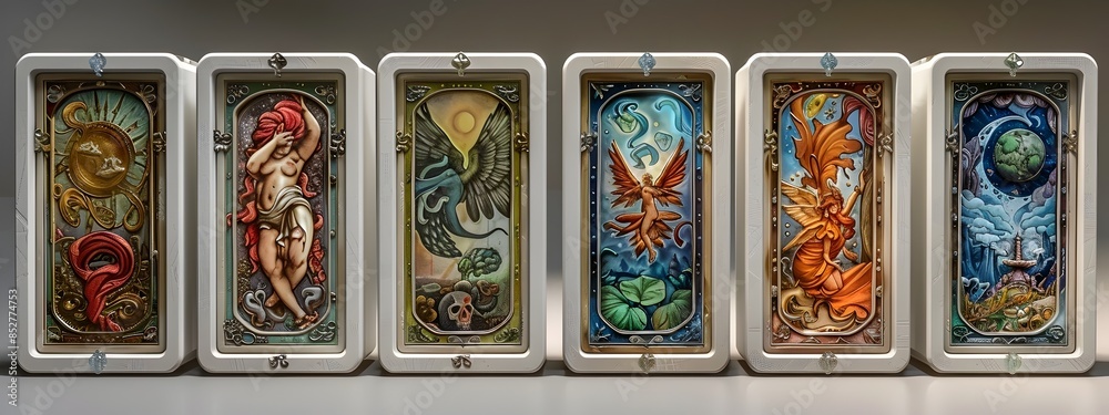 Gypsy Cards in White Box Frames Adding Depth and Dimension to Display ...