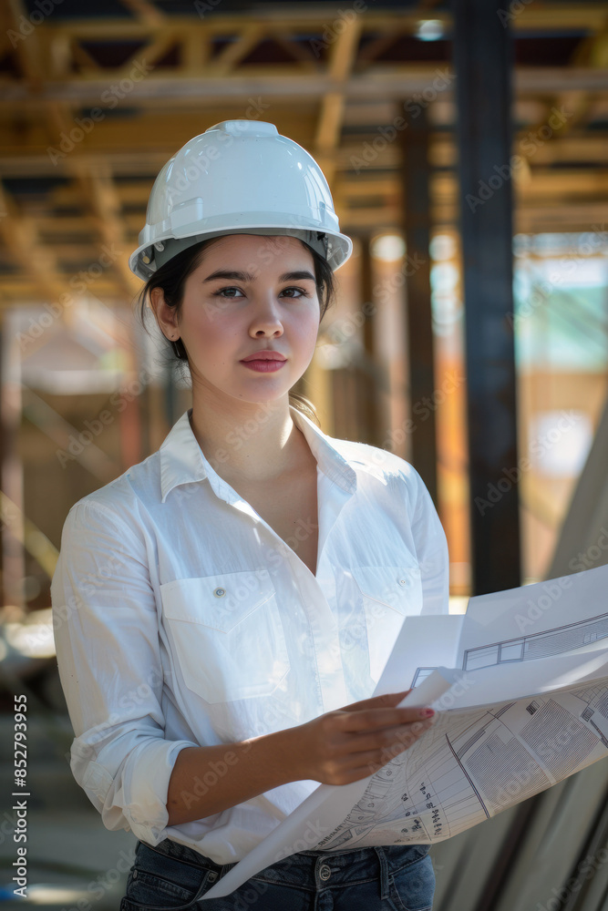 Female Engineer in Professional Photoshoot, Professional Environment ...