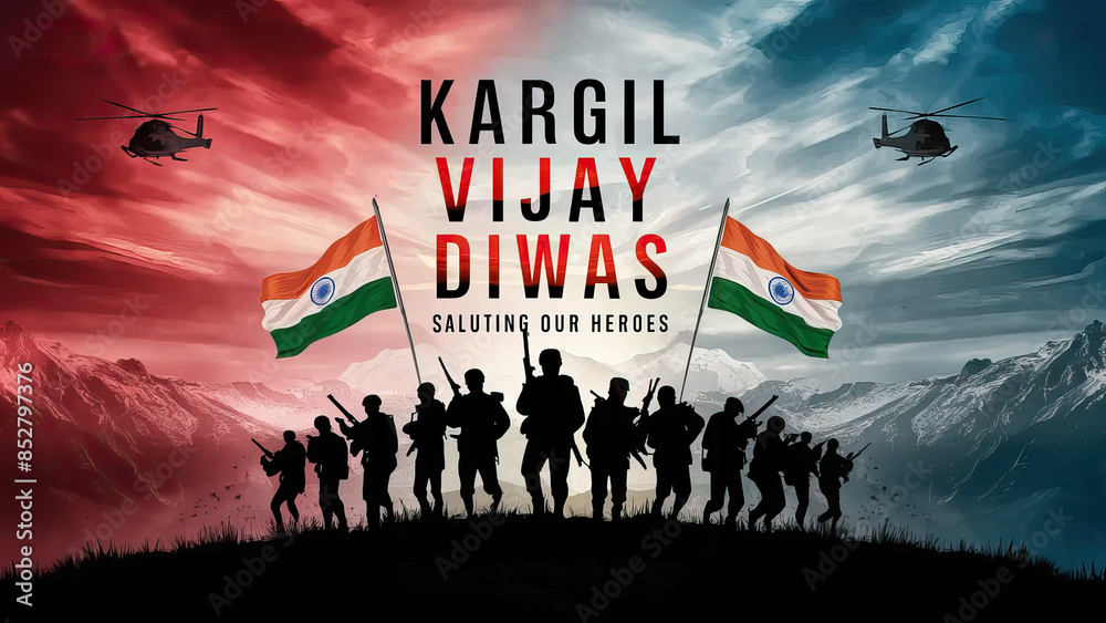 Kargil Vijay Diwas, Post | Kargil Vijay, Poster, Kargil Vijay Diwas Poster, Banner, Indian flags ...