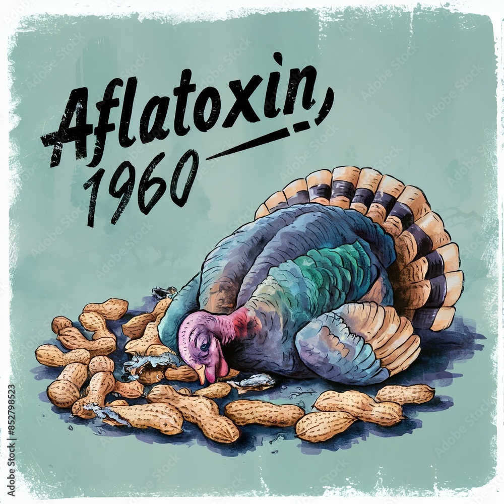 History Turkey x disease, 1960, mycotoxin, aflatoxin, poultry disease ...
