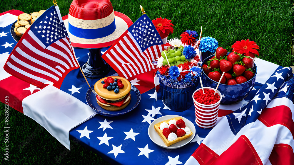 Fourth of July aesthetic wallpaper, Independence day concept background ...