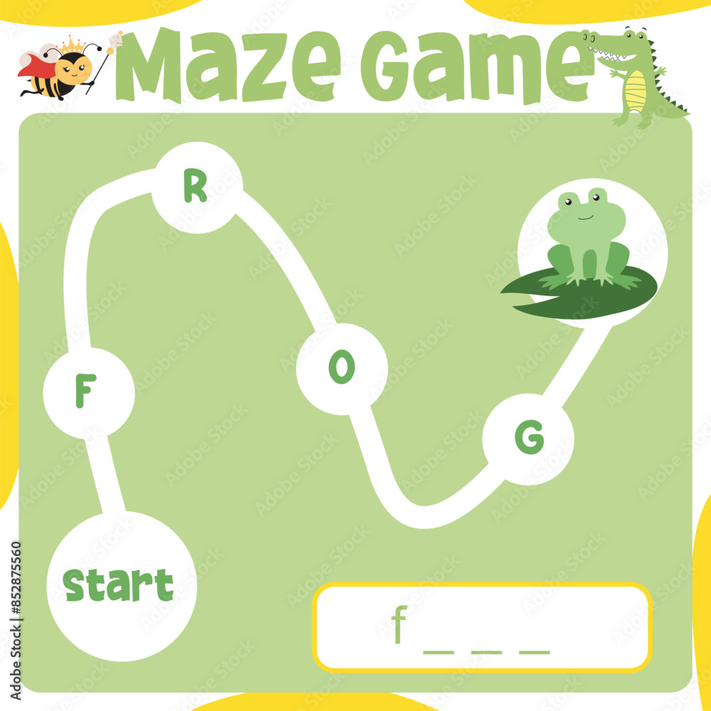 Maze game worksheet. Worksheet for learning English. Educational ...