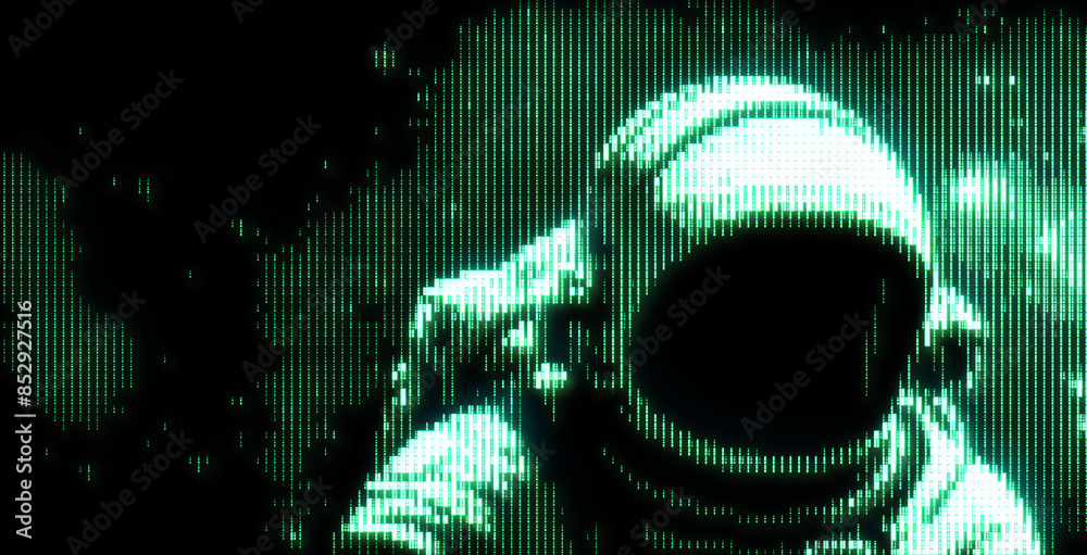 4K Beautiful background with Retro CCTV or VHS pixelate noise effect ...