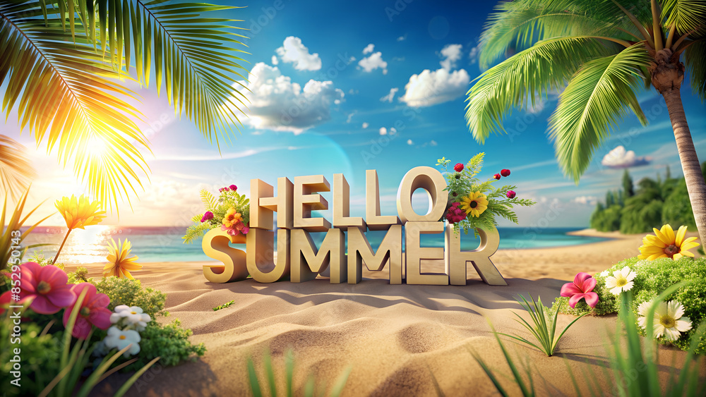 Top 10 Summer Backgrounds to Brighten Your Screen Stock Illustration ...
