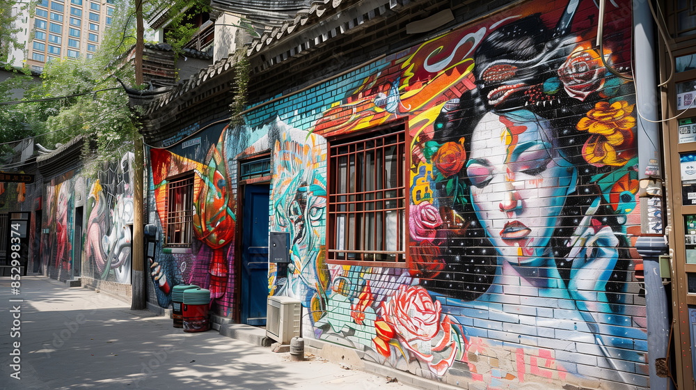The vibrant street art scene in the 798 Art District of Beijing, where ...