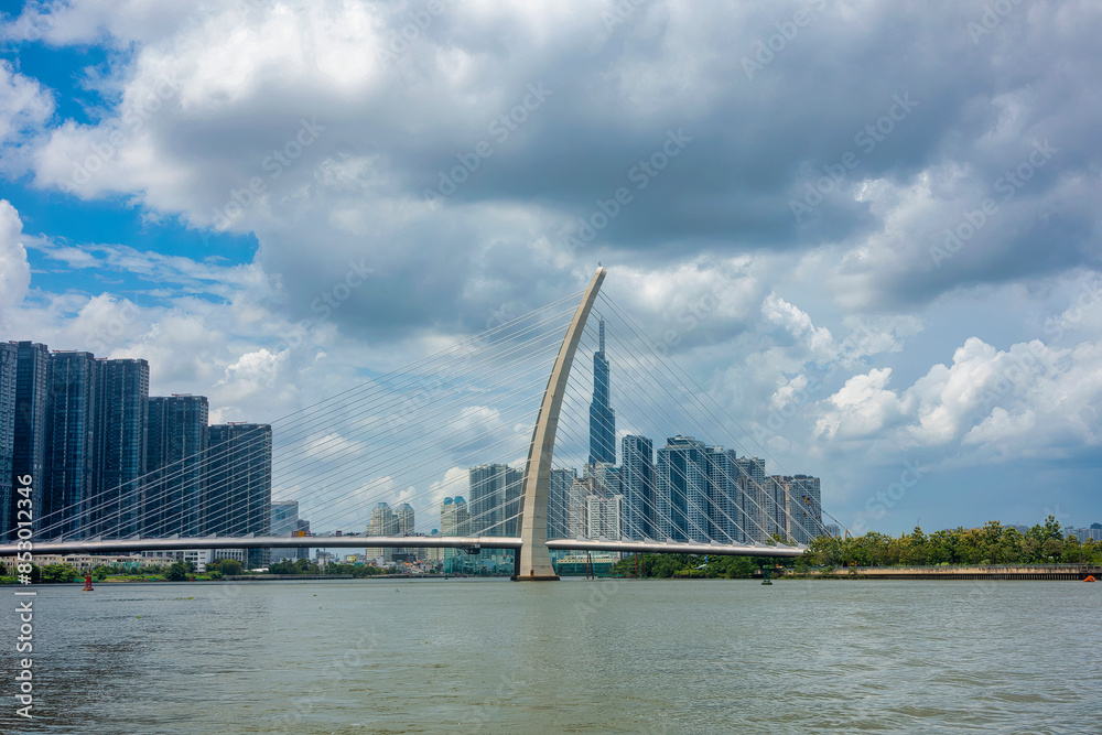 Ba Son Bridge on the Saigon River - a new symbol of modern Ho Chi Minh ...