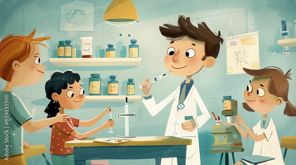 A children's book explaining how vaccines work, using friendly ...