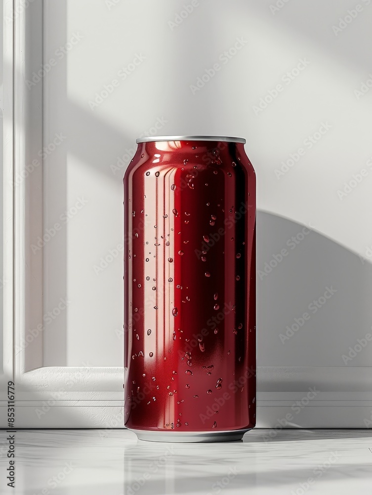 Stylish energy drink soda can design mockup, clipping path, white ...