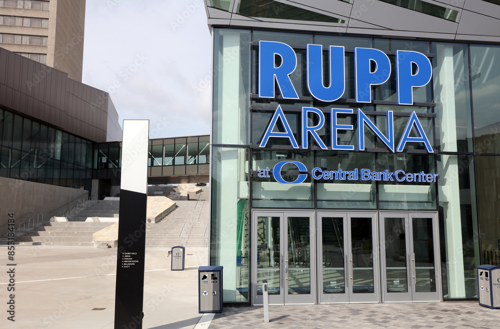 Lexington, Kentucky, USA - June 9, 2024: An entrance to the Rupp Arena ...