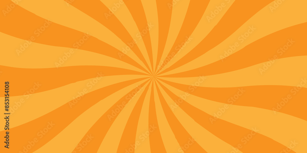 Abstract orange sun rays and sunburst backdrop background. seamless ...