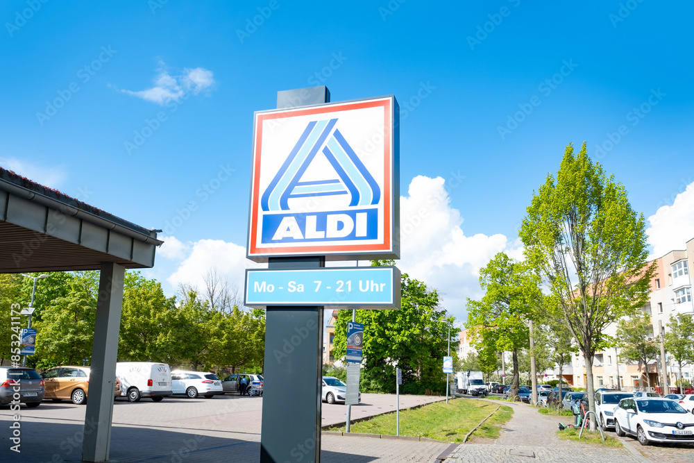 exterior ALDI Nord supermarket, grocery discount store in Germany, food ...