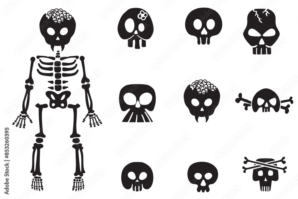 Halloween skeleton and headSkeleton parts Svg, Skeleton Png, Skeleton ...