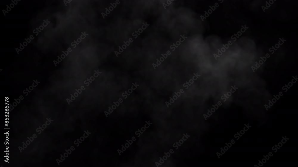 Fast rising smoke puff wipe or transition or reveal, 30p WITH ALPHA ...