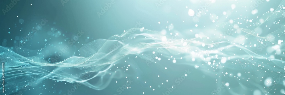 Light blue background with subtle tech web elements and floating ...