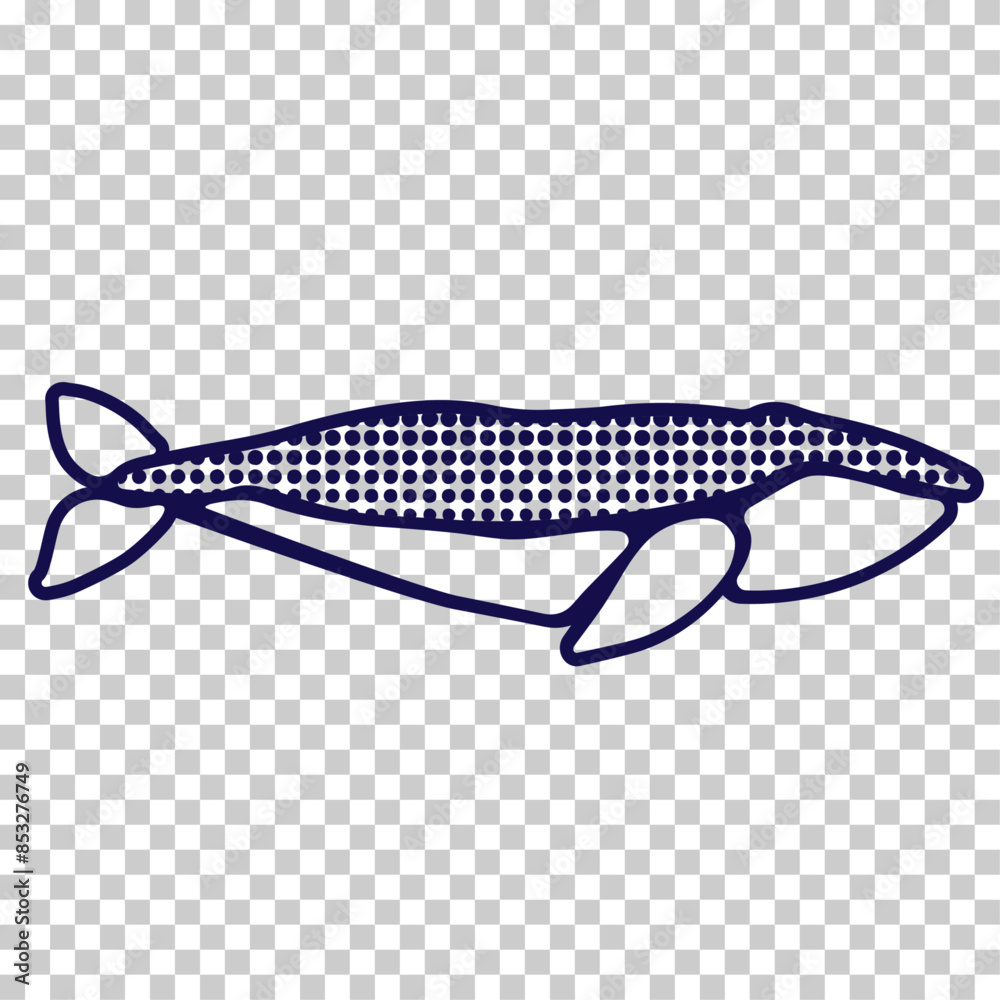 Modern whale art for print design. Isolated vector image. Logo element ...